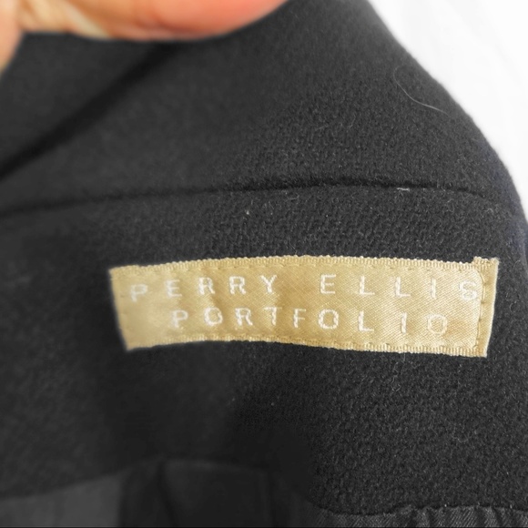 Perry Ellis | Jackets & Coats | Perry Ellis Portfolio Mens Black Wool ...